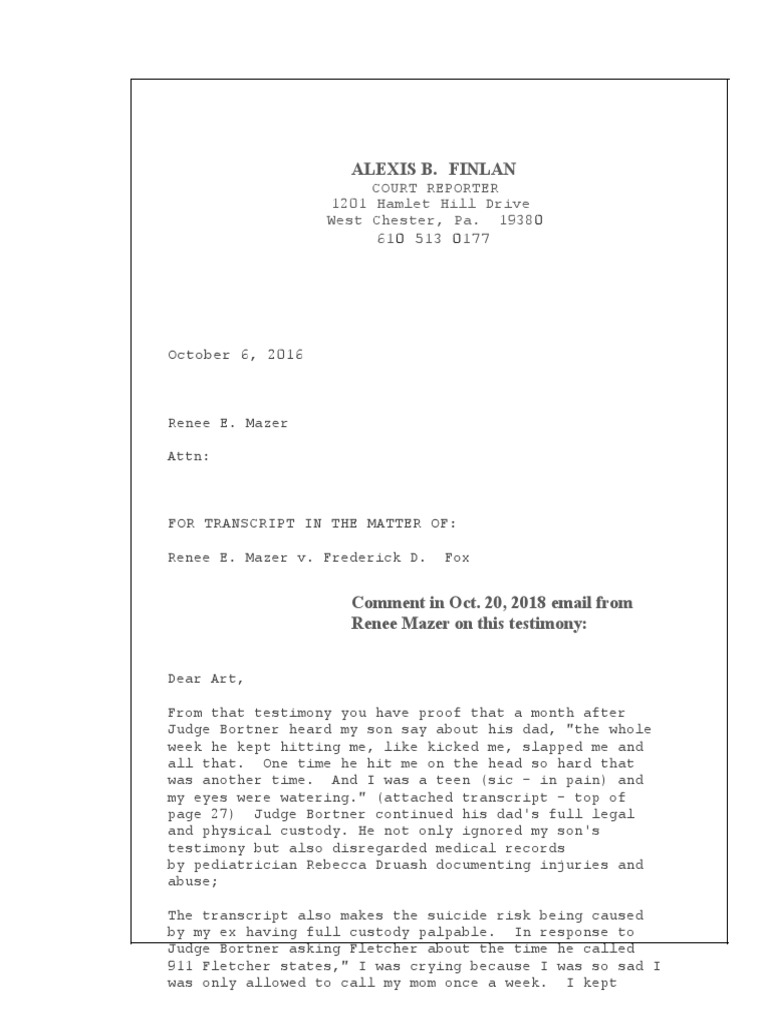 Custody Battle Transcript | PDF | Best Interests