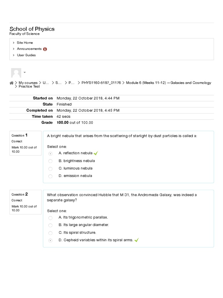 Practice Test | PDF | Planets | Solar System