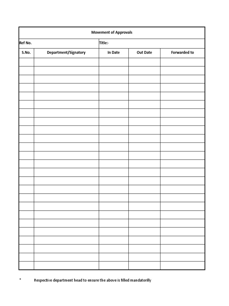 File Movement Approval Process | PDF