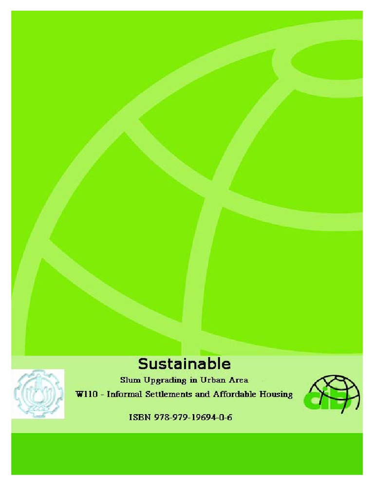 Sustainable Slum Upgrading in Urban Area - W110 | PDF | Slum ...
