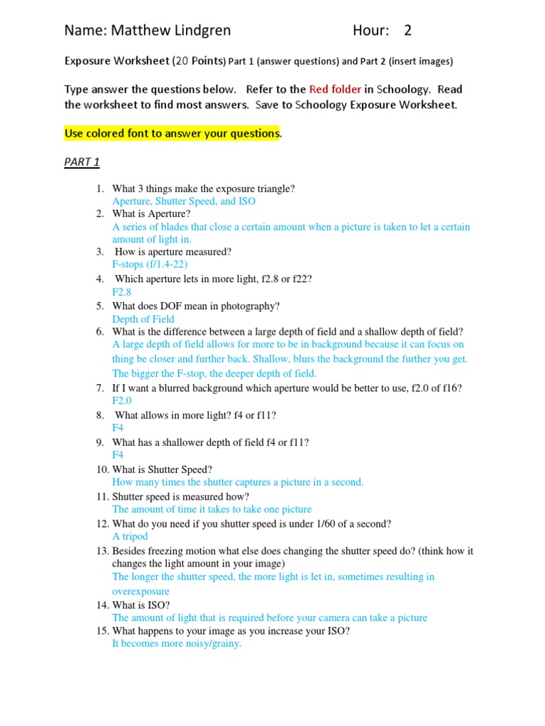 Photography Exposure Worksheet Untitled Multiple Exposures: Echoes Of