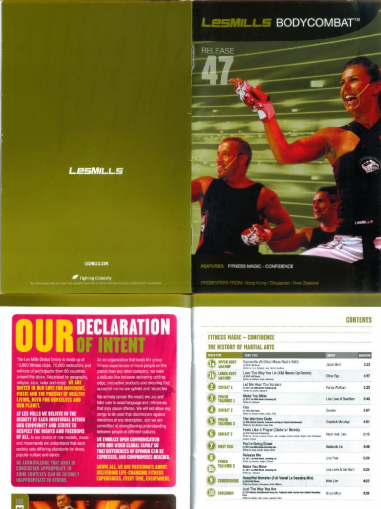 Les Mills - Body Combat 47 Choreography Notes PDF | PDF | Unrest