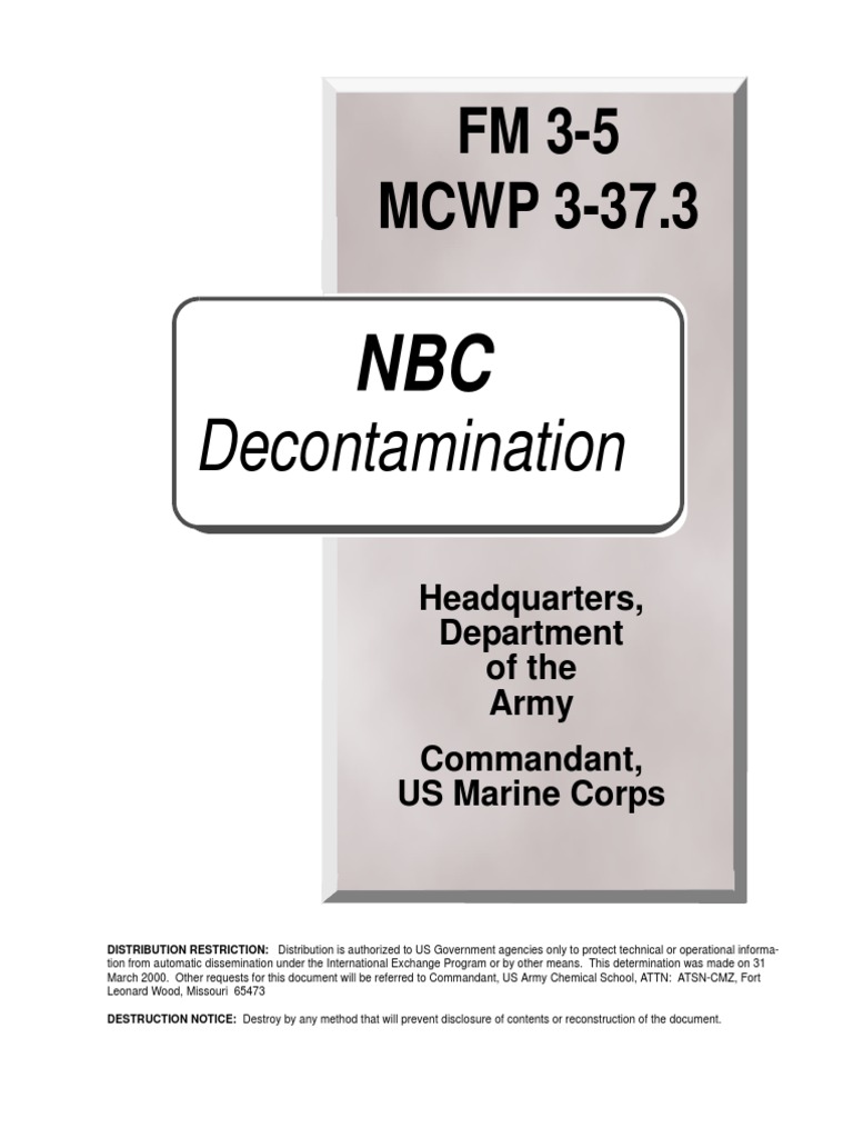 NBC Decontamination Procedures Guide | PDF | Radioactive Contamination ...