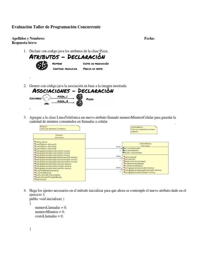 Evaluación | PDF | Java (lenguaje de programación) | Áreas de informática