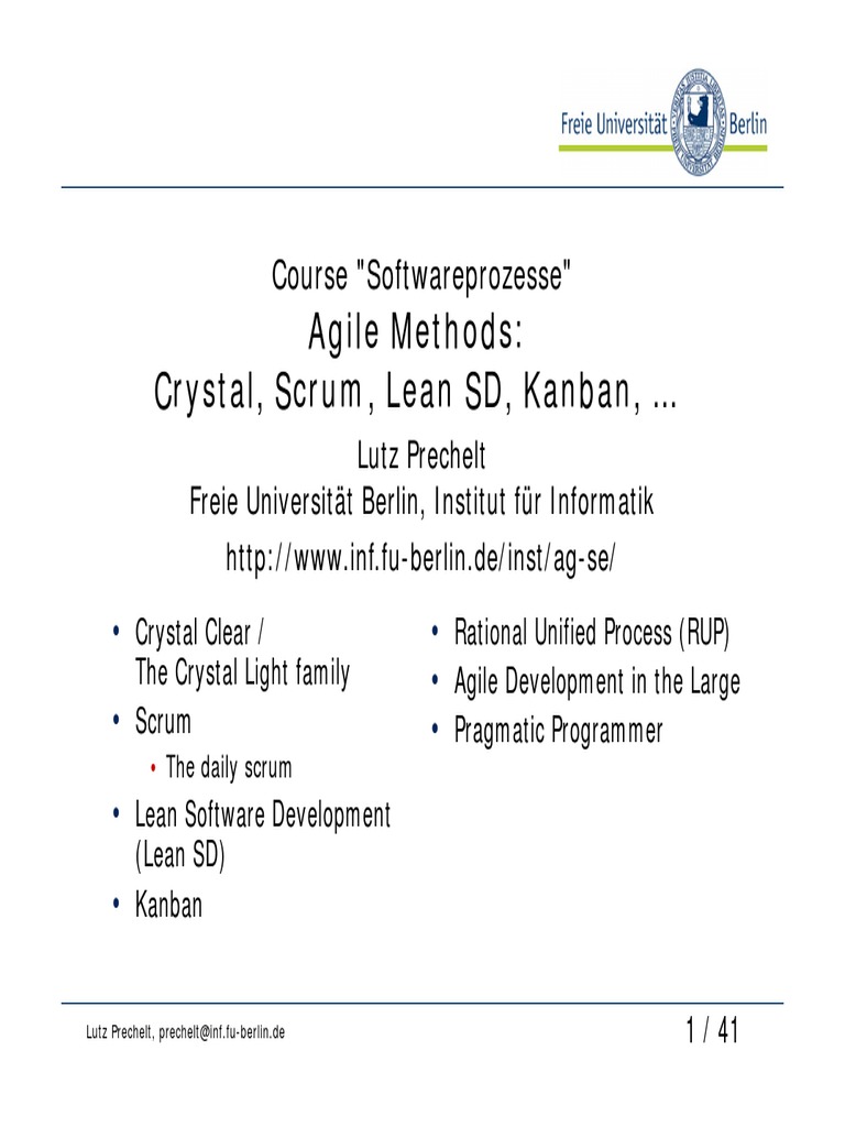 Agile Methodes | PDF | Scrum (Software Development) | Agile Software ...