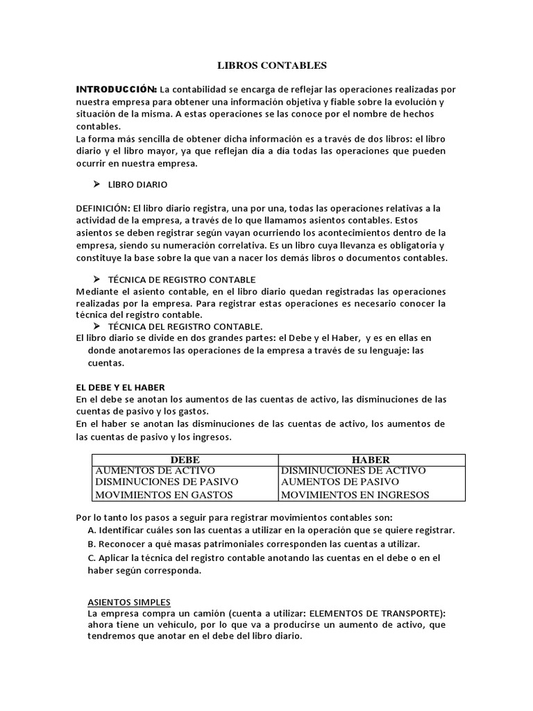 Libros Contables | PDF | Contabilidad | Contabilidad y Auditoria