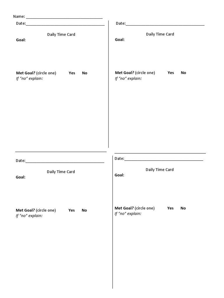 Daily Time Card | PDF