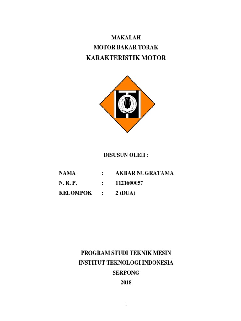 Karakteristik Motor Bakar Torak | PDF