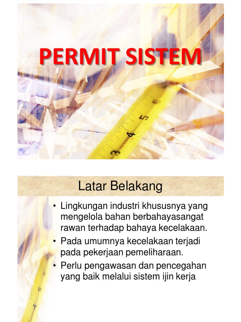 Modul 4 PERMIT SYSTEM (Compatibility Mode) | PDF | Pembakaran ...