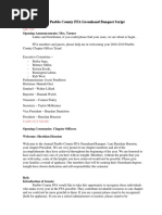 FFA Banquet Script | PDF