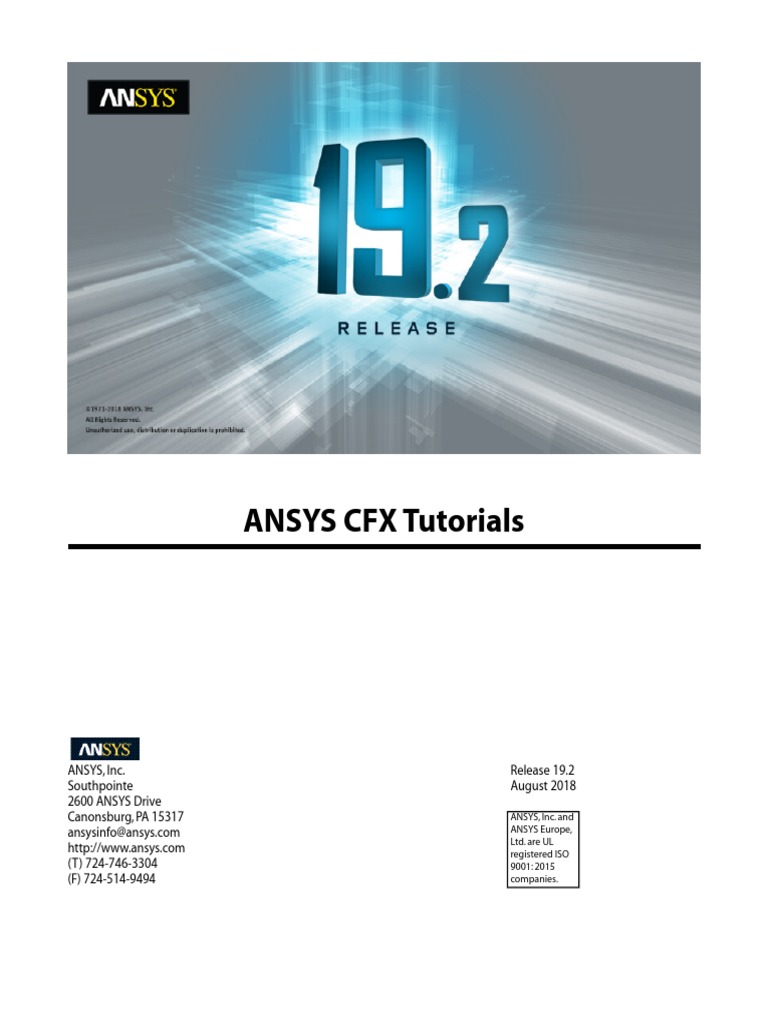 ANSYS CFX Tutorials 19.2 | PDF | Trademark | License
