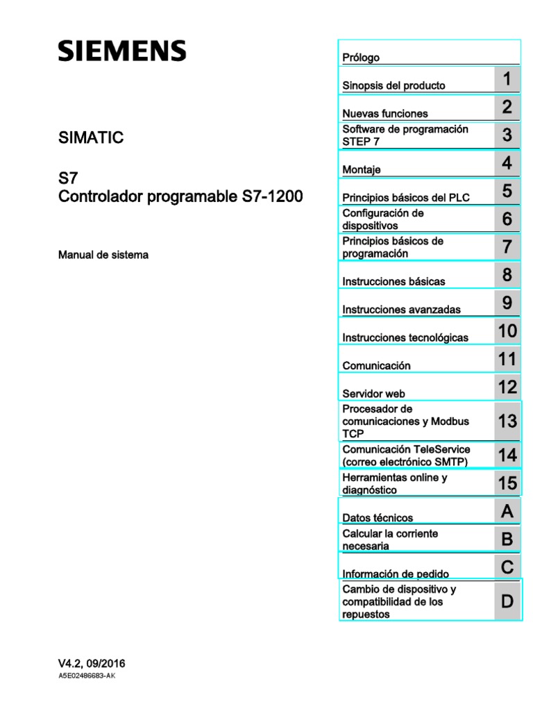 Siemens S7 1200 Manual Del Sistema | PDF | Unidad Central de ...