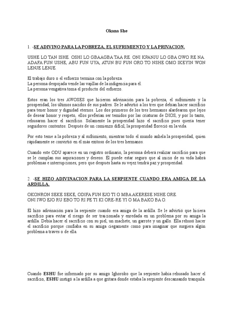 135.okana She | PDF | Santeria | Religión étnica