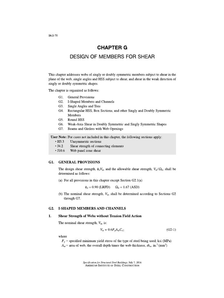 Cap Corte AISC 360-16 | PDF
