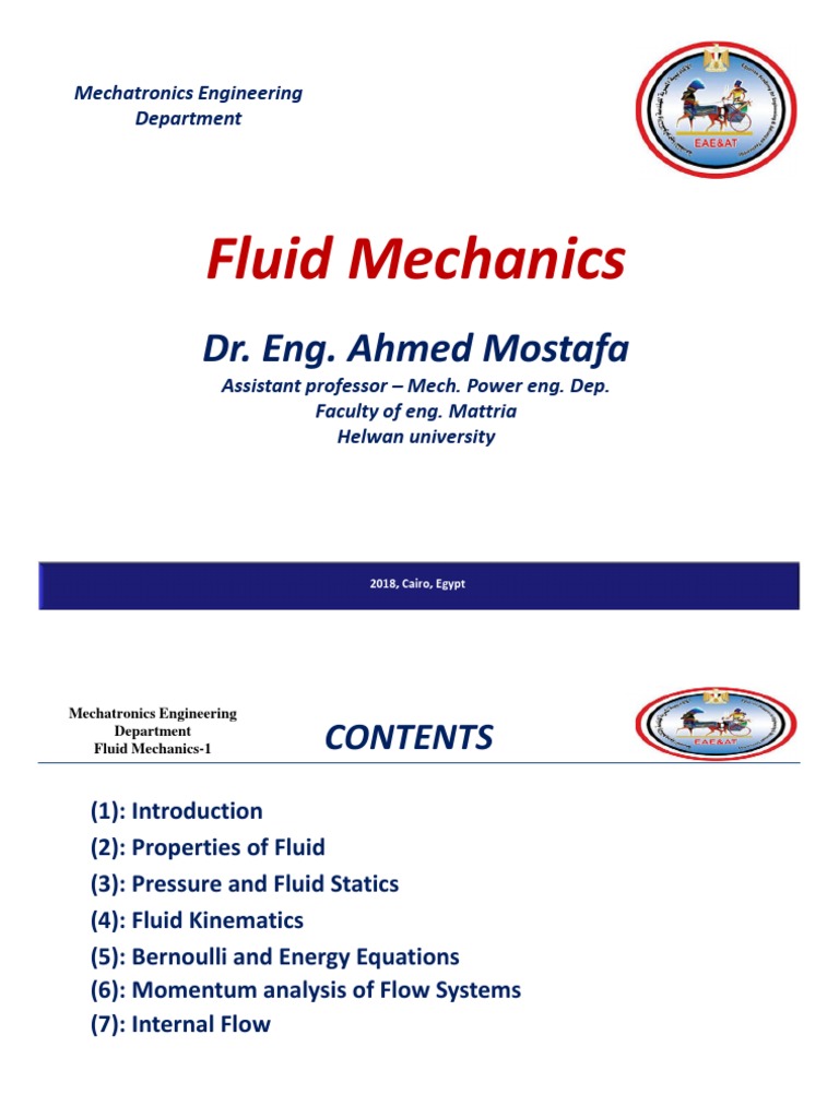 Fluid Mechanics Overview 2018 | PDF | Buoyancy | Pressure