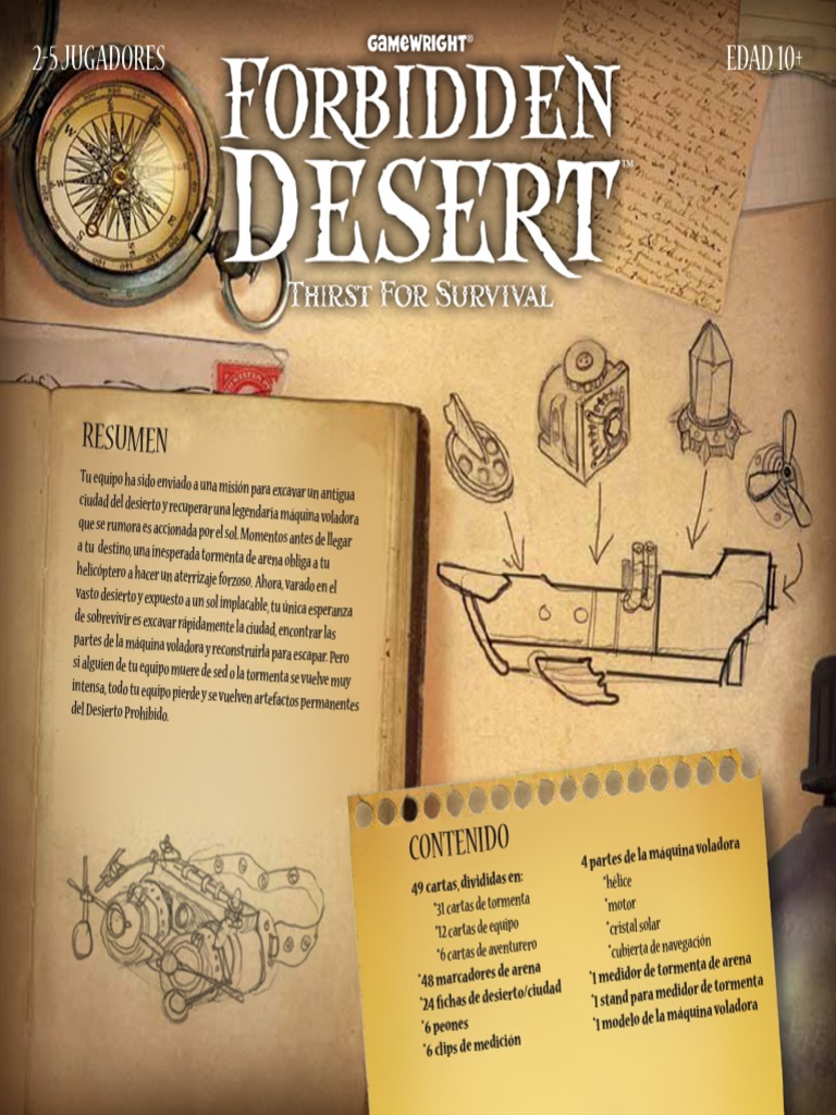 Forbidden Desert - Reglas Español | PDF | Ocio | Naturaleza