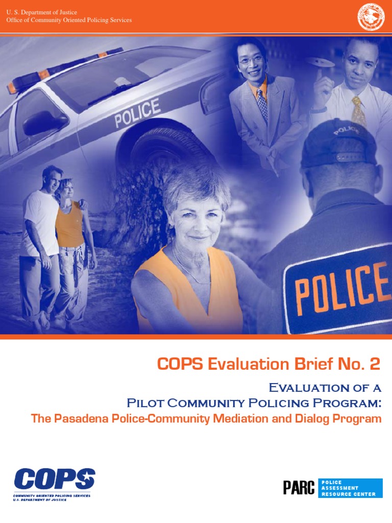 COPS Evaluation Brief No. 2: The Pasadena Police-Community Mediation ...