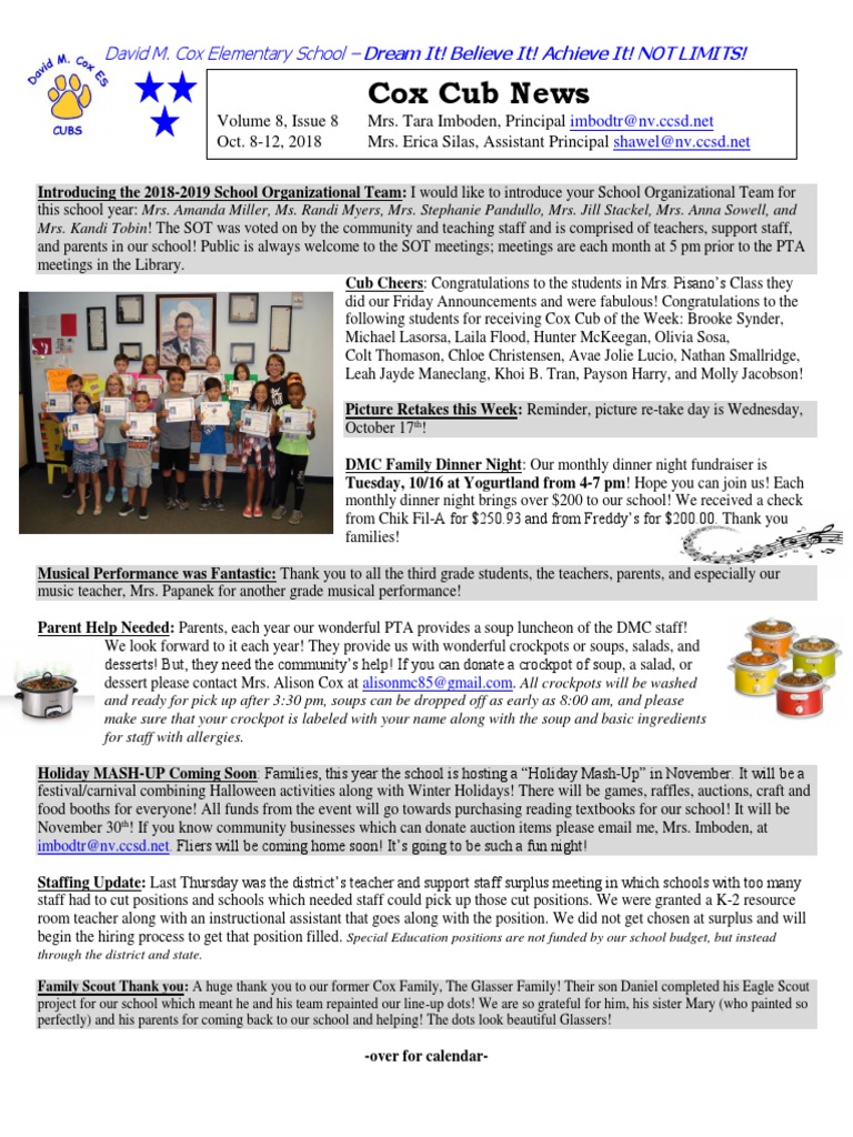 Cox News Volume 8 Issue 8 | PDF | Foods