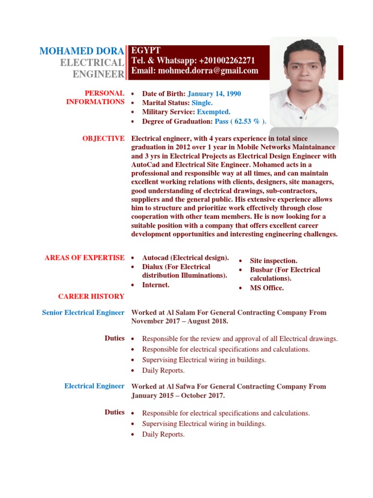 Mohamed Dora | PDF | Engineer | Engineering