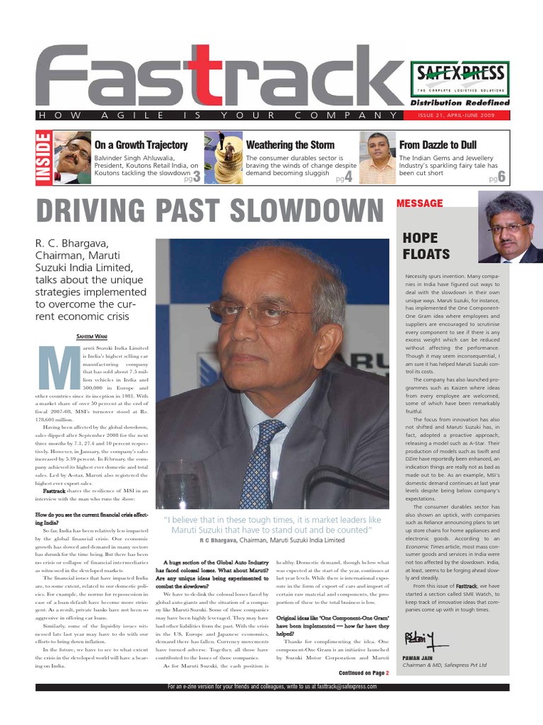 Fasttrack - The Supply Chain Magazine (Apr-Jun 2009) | PDF | Retail | Sales