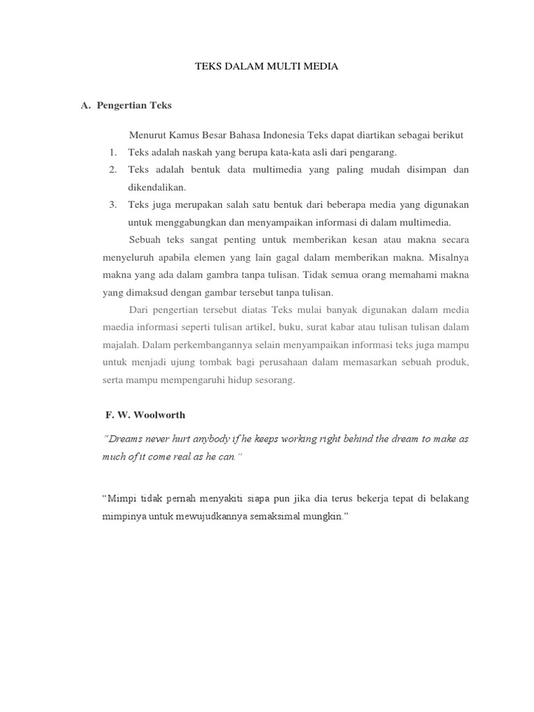 Teks Dalam Multi Media | PDF