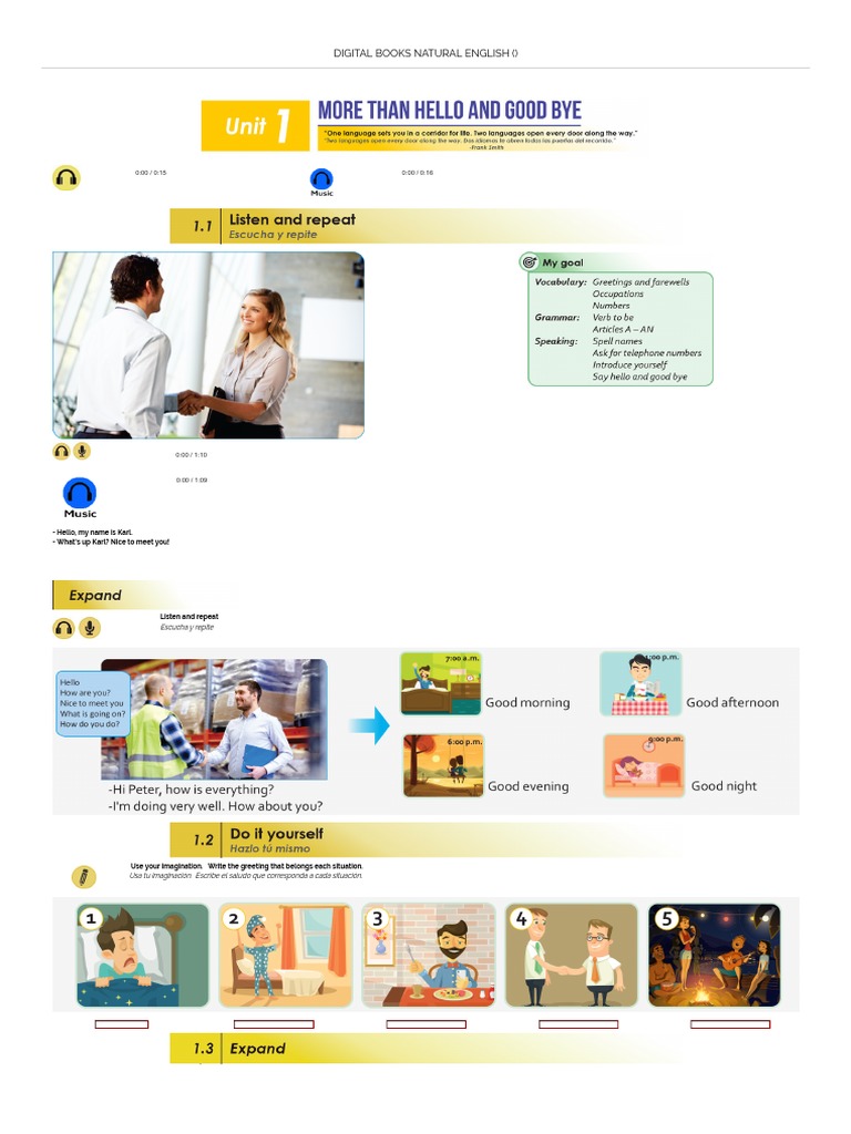 Unit 1 - Digital Books Natural English | PDF