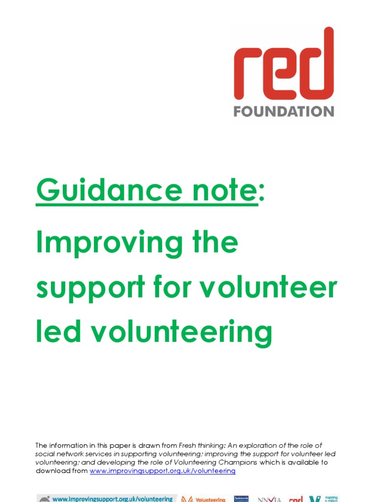 Volunteer Led Guidan | PDF | Volunteering | Community