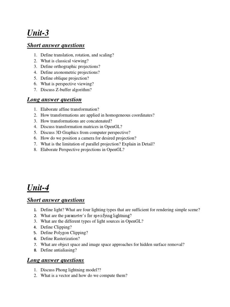 A Comprehensive Guide to Computer Graphics Concepts: Transformations ...