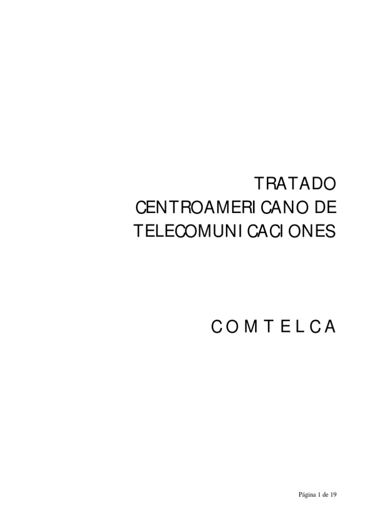 Tratado Centroamericano de Telecomunicaciones | PDF | Centroamérica ...