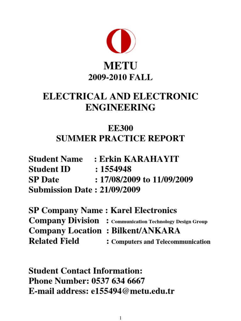 Intern Report (Erkin Karahayit | PDF | Soldering | Printed Circuit Board