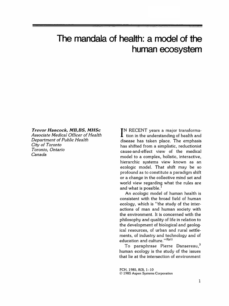 Mandala of Health | PDF