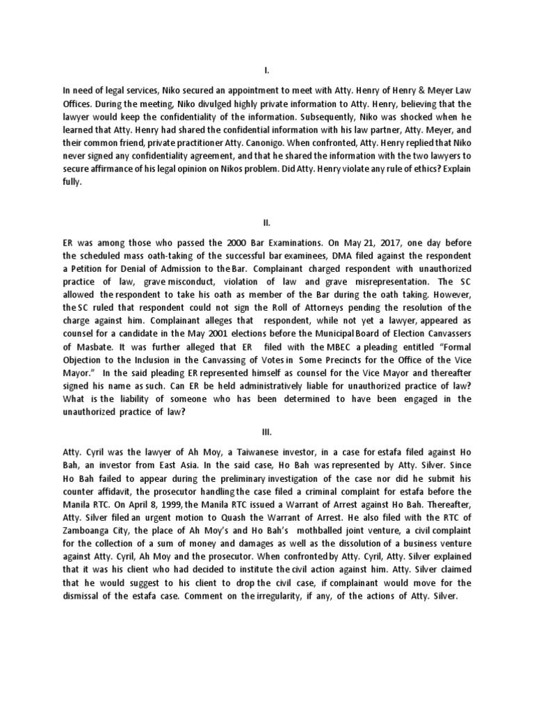 Mock Legal Ethics | PDF | Complaint | Demurrer