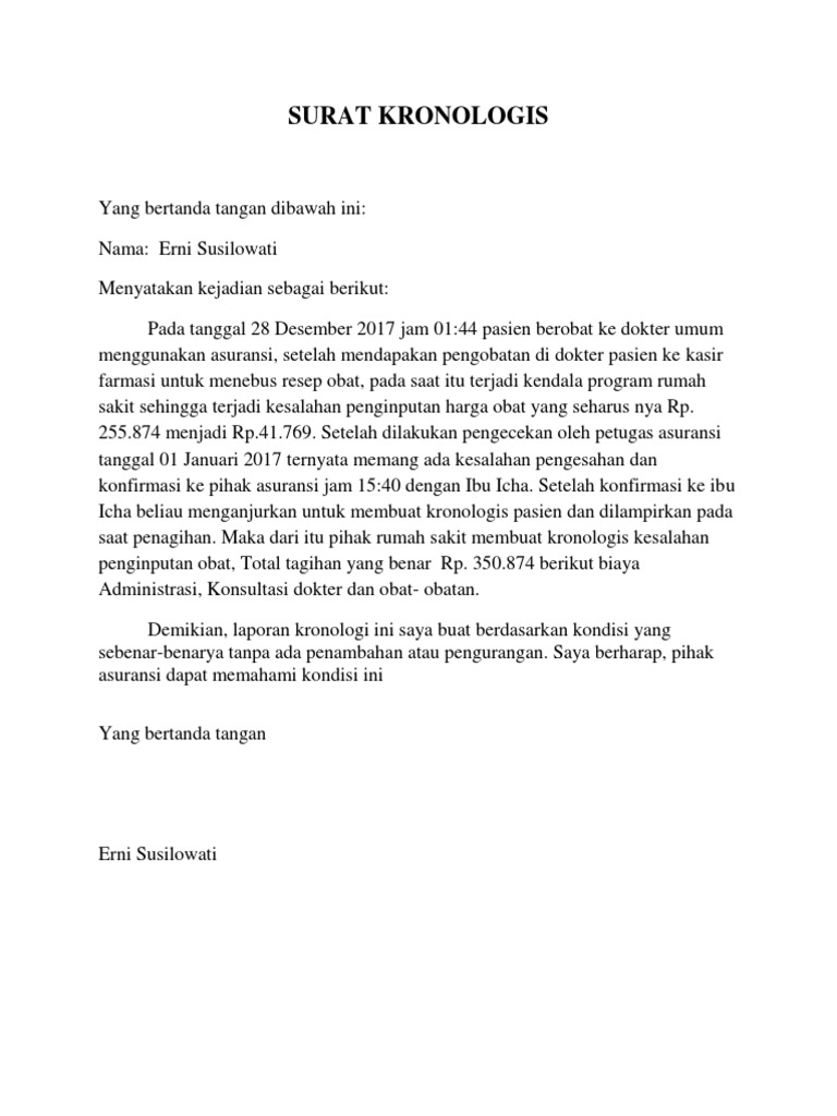 Surat Kronologis | PDF