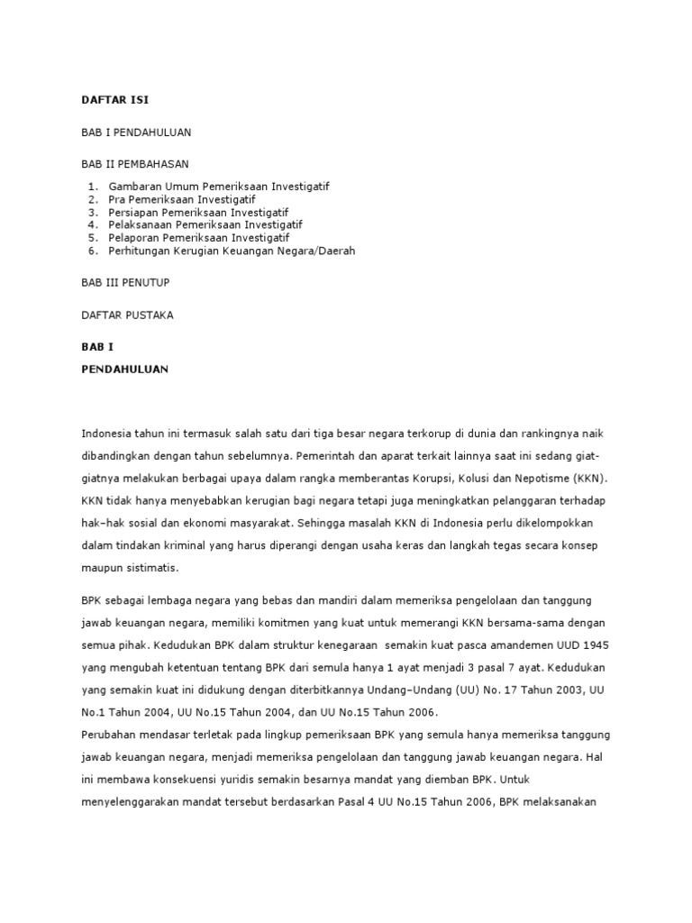 Pemeriksaan Investigatif | PDF