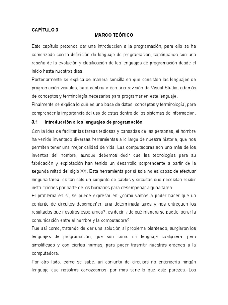 Marco Teorico de c# proyecto | Lenguaje de programación | Microsoft ...
