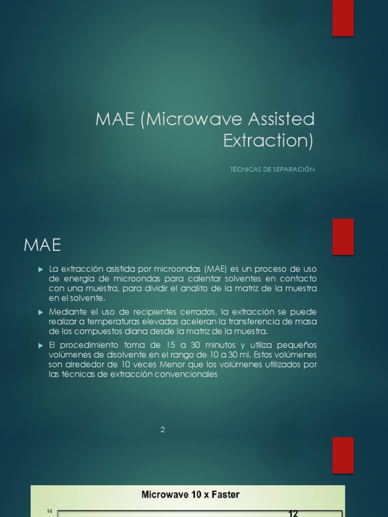 MAE (Microwave Assisted Extraction) | PDF | Solvente | Calor