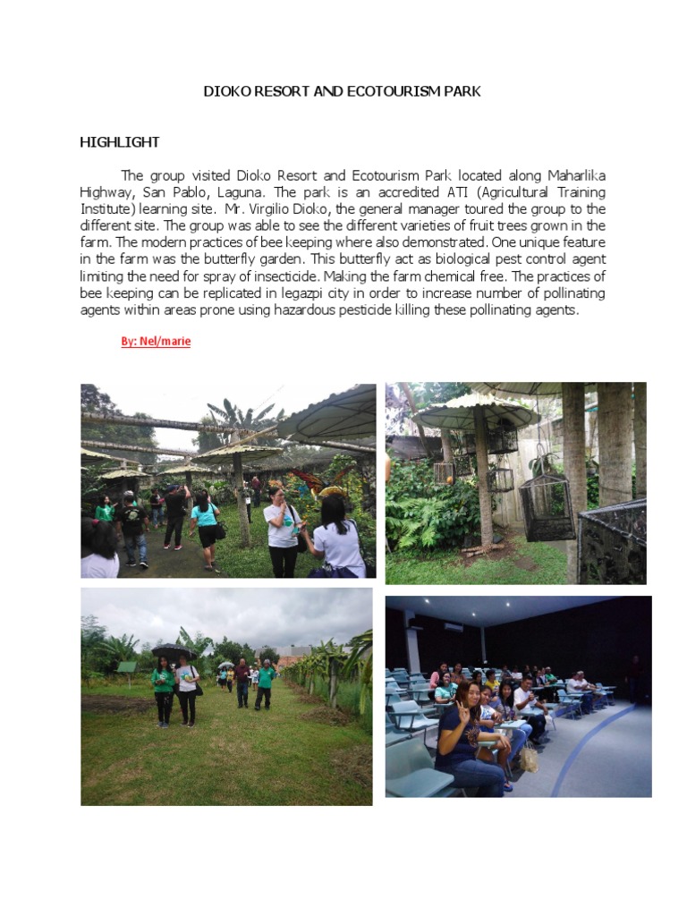 Dioko Resort and Ecotourism Park | PDF | Insects | Plants