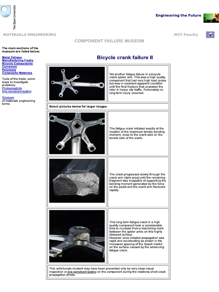 Bicycle Crank Failure | PDF
