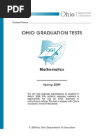 Grade 7 Math Practice Test | PDF | Multiple Choice | Area