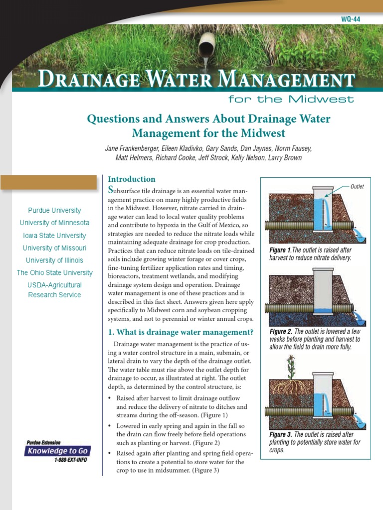 Questions and Answers About Drainage Water Management For The Midwest ...