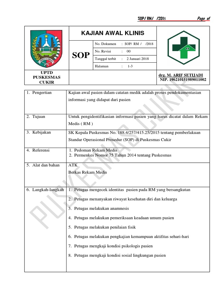 Sop-Lk-01 Sop Pencatatan Rekam Medis Rawat Jalan | PDF