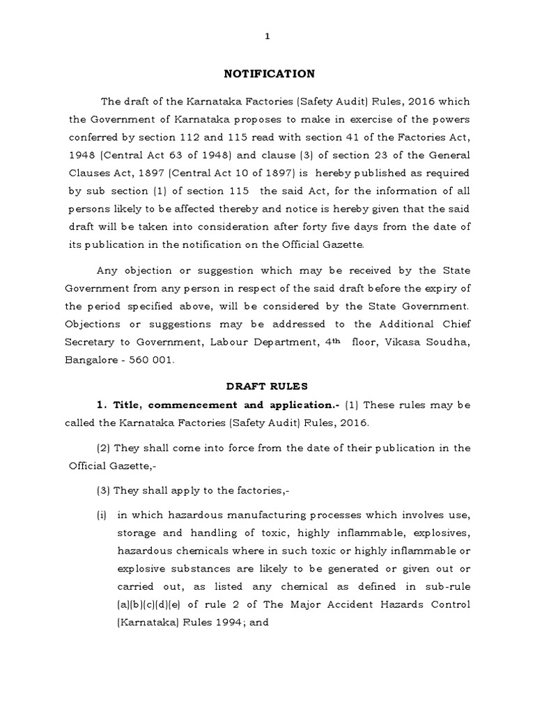 (Safety Audit) Rules | PDF | Occupational Safety And Health | Audit