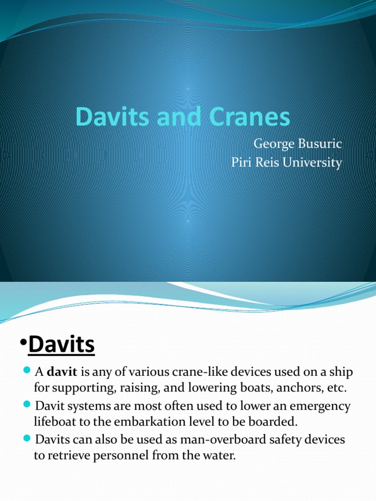 Understanding Davits and Their Types | PDF | Ships | Water Transport