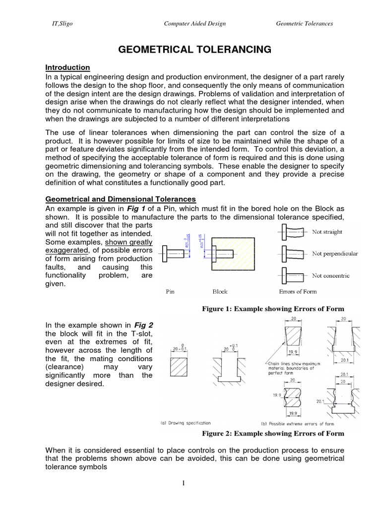 Geometric Tolerances | PDF | Engineering Tolerance | Geometry
