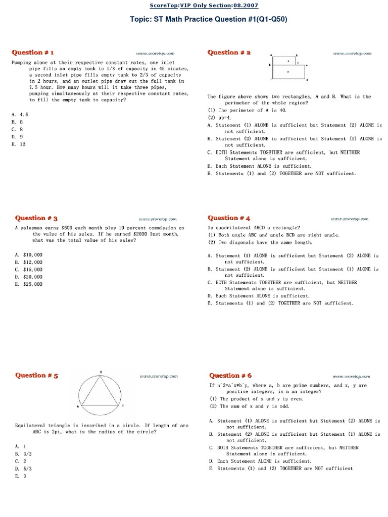 GMAT +700 Math | PDF