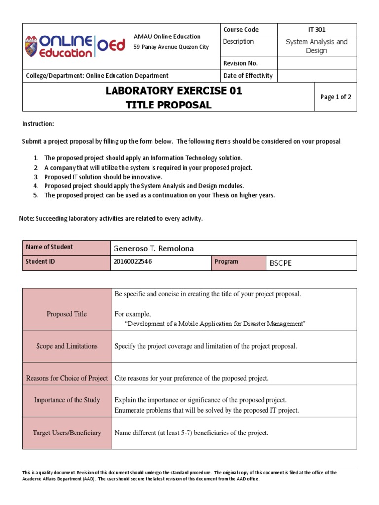 Week 3 Laboratory Exercise 01 Final | Download Free PDF | Educational ...