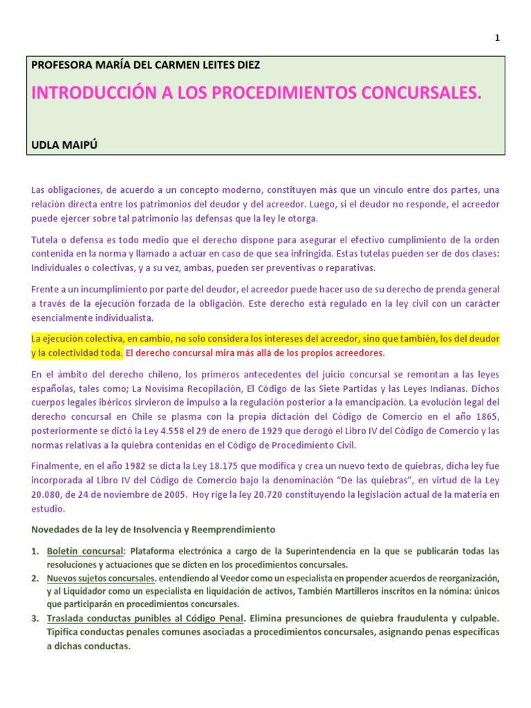 Introducci N Al D Concursal | PDF | Bancarrota | Sociedad de responsabilidad limitada