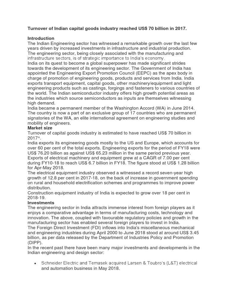 Ok Engineering & Capital Goods | PDF | The United States | Economies