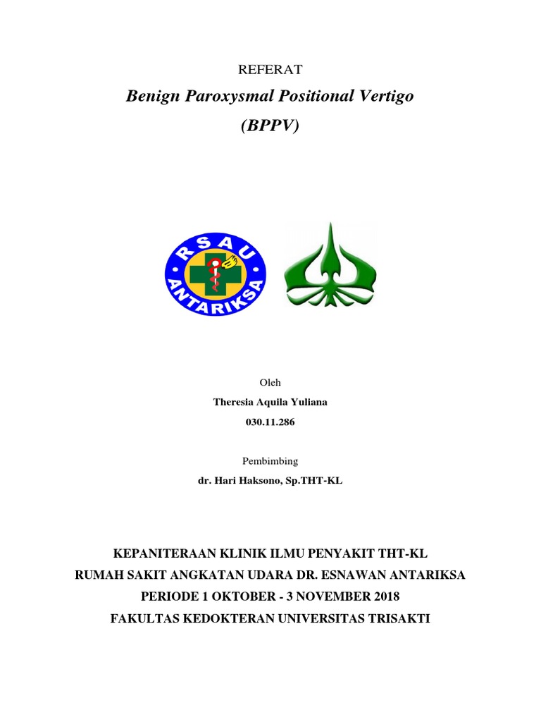 Referat BPPV THT | PDF