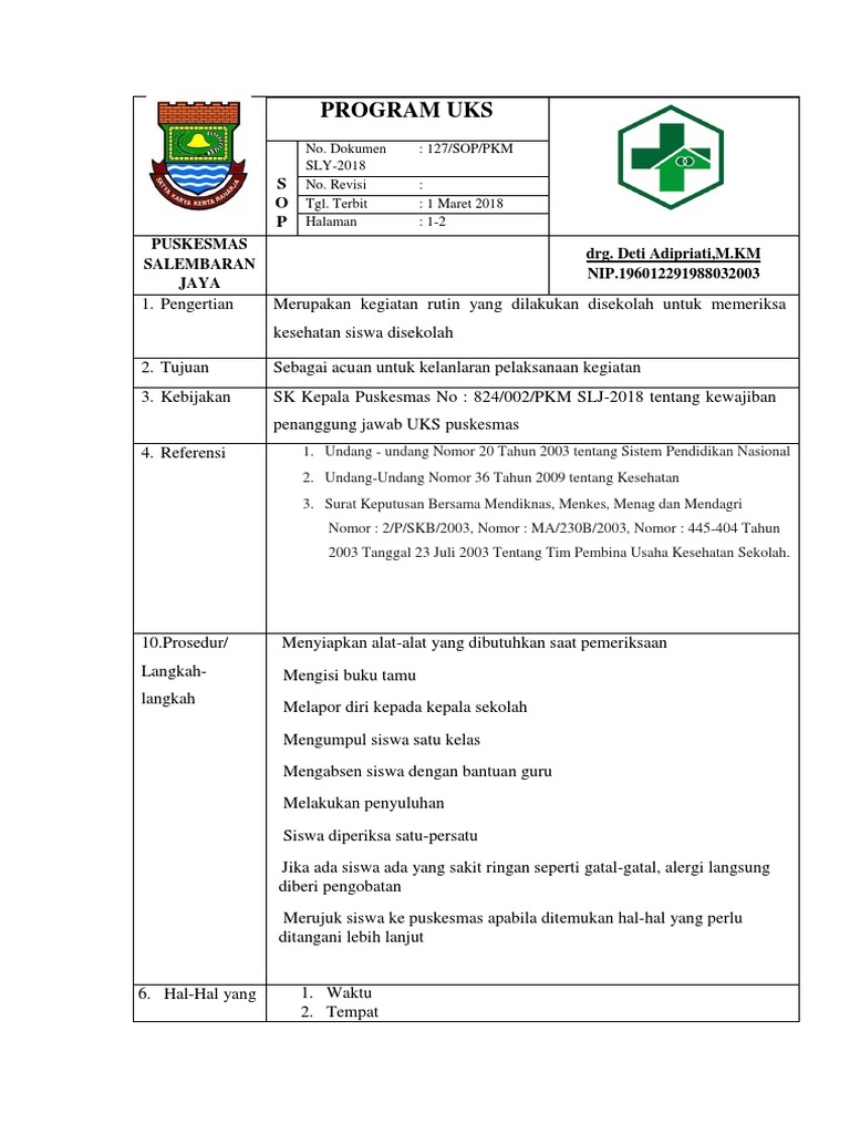 Sop Program Uks | PDF